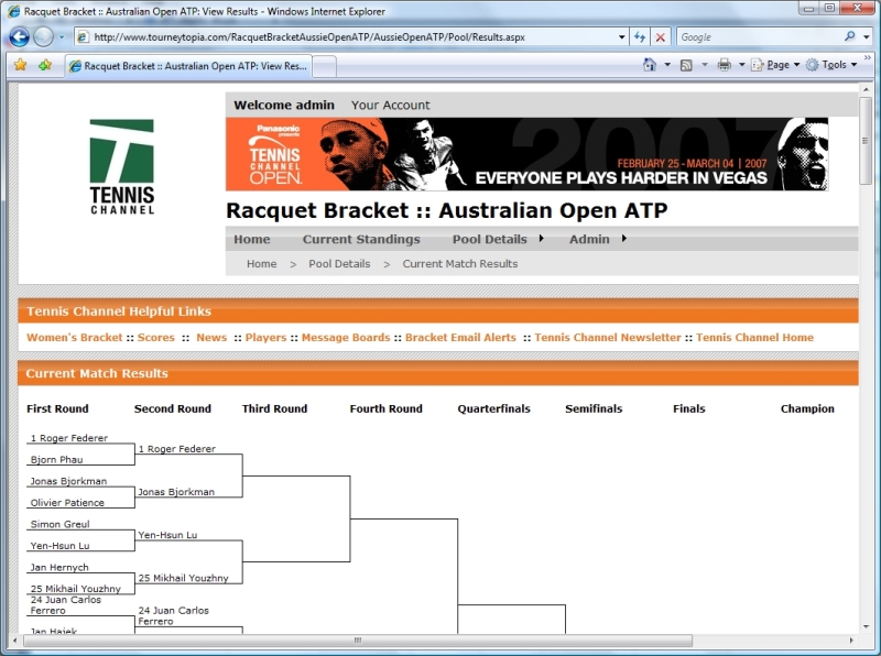 Tennis Channel Racquet Bracket Case Study